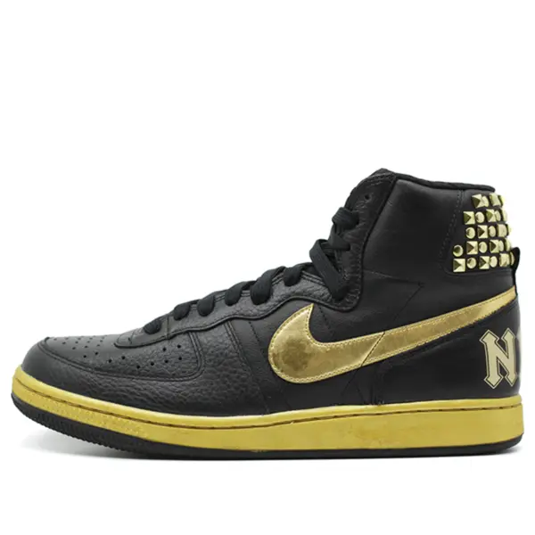 Nike Terminator High Supreme Gold Studded Sneakers - Black