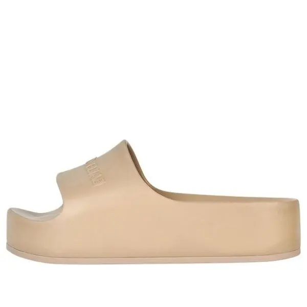 Balenciaga Rubber Chunky Slide Sandals - Beige