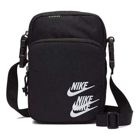 Nike Heritage Embroidered Triple Logo Shoulder Bag - Black