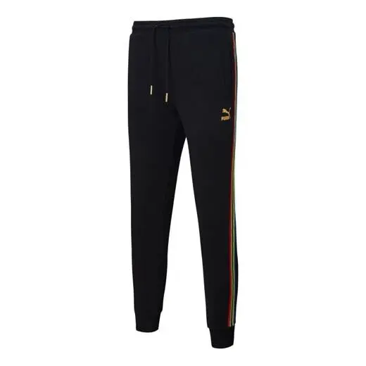 PUMA Tailored For Sport Unity Track Pants 'black Orange - Black/orange