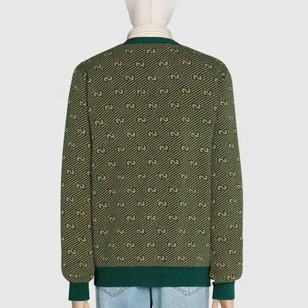 Gucci Gg Striped Wool Cardigan