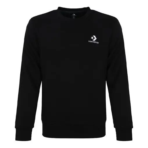 CONVERSE Star Chevron Embroidered Crewneck Sweatshirt - Black