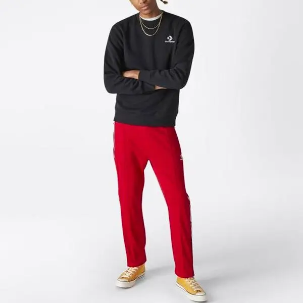 CONVERSE Star Chevron Embroidered Crewneck Sweatshirt - Black