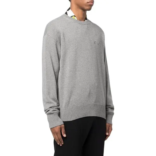 Off-White Logo Embroidered Knitted Jumper