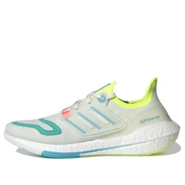 Adidas Ultraboost 22 Athletic Sneakers - White Tint/sky Rush/mint Rush