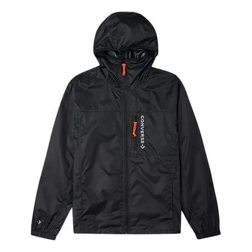 CONVERSE Retro Casual Hooded Jacket - Black