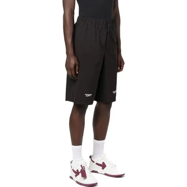 Off-White Elasticated Waistband Logo Shorts