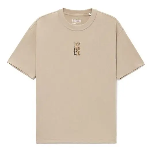 LI-NING Badfive Limited Series Cartoon Pattern Loose Round Neck Short Sleeve