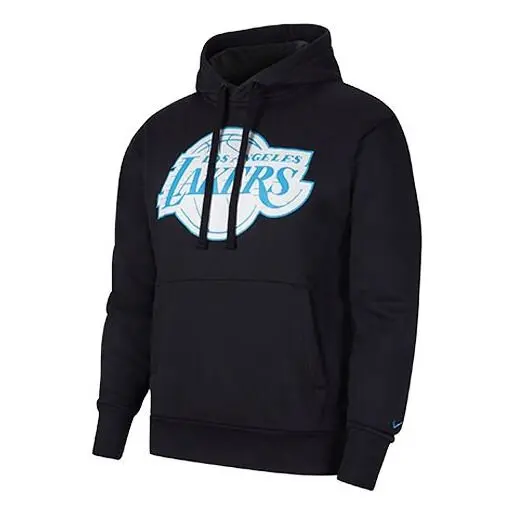 Nike Nba Los Angeles Lakers City Edition Logo Fleece Pullover - Black