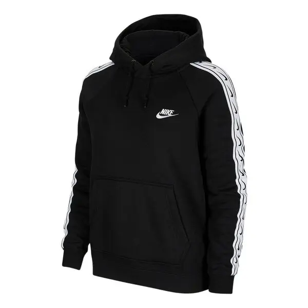 Nike Club Woven Allover Print Hoodie - Black/multi-color