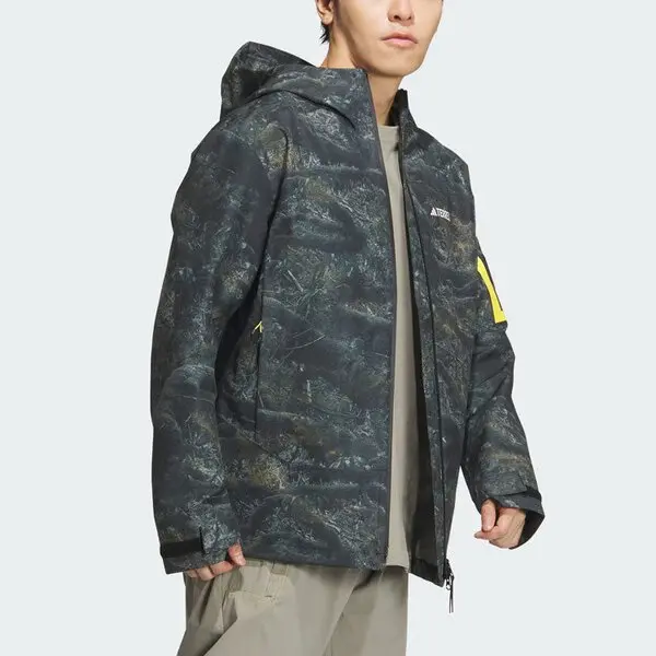 Adidas National Geographic Allover Print Rain.rdy Jacket