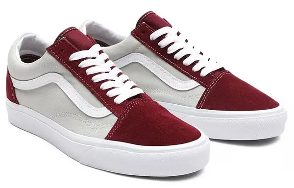 VANS Old Skool Classic Sport Sneakers - White/red