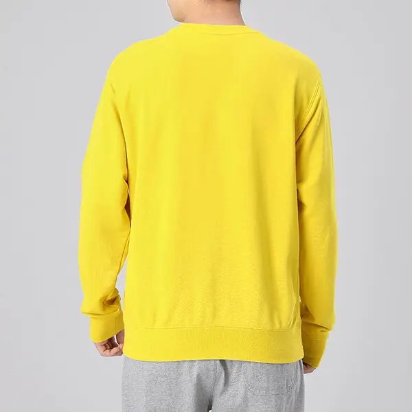 Nike Club Solid Color Round Neck Sports - Yellow