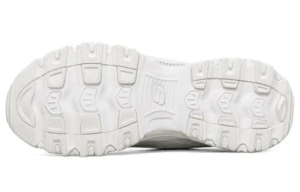 Sketchers D'lites 1.0 Low Top Sneakers With Floral Embroidery - White