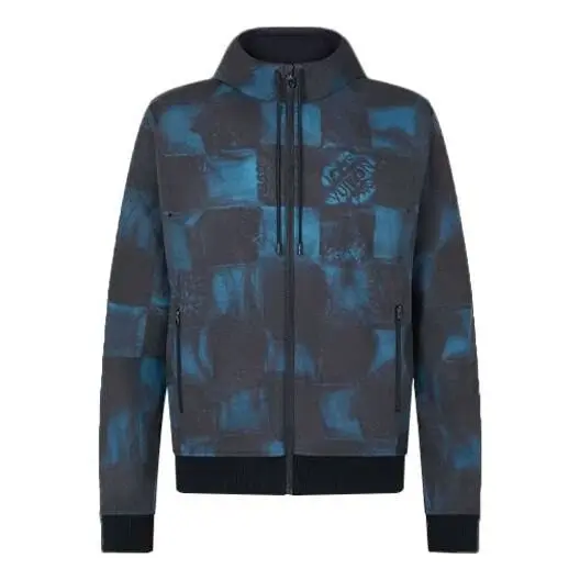 LOUIS VUITTON Hooded Zip-up Jacket - Blue
