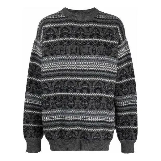 Balenciaga Fair Isle Crewneck Sweater