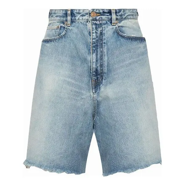 Balenciaga Denim Skater Shorts - Blue