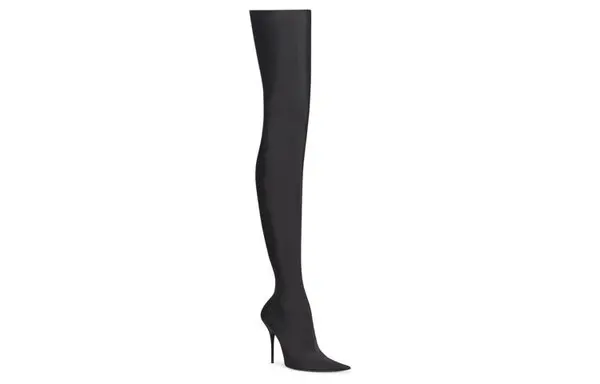 Balenciaga Knife 110mm Matte Spandex Over The Knee Boots