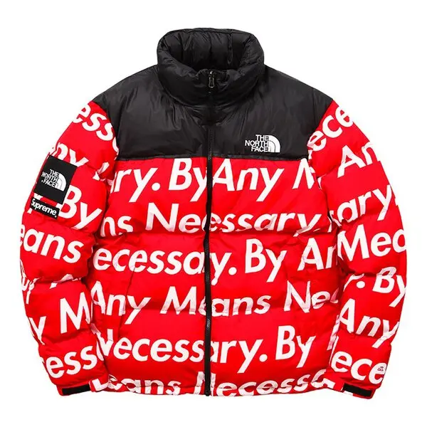 Supreme Fw15 X The North Face Nuptse Jacket - Red