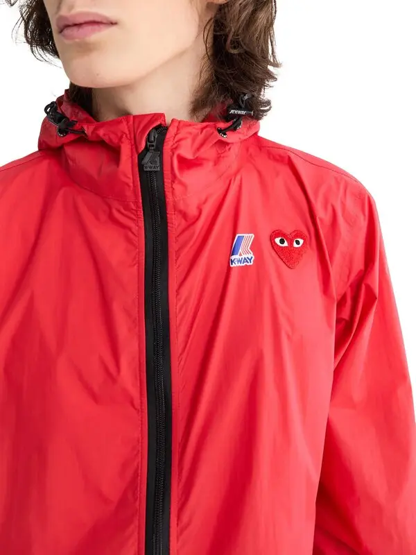 Play Comme Des Garcon Fw25 X K Way Full Zip Hooded Jacket