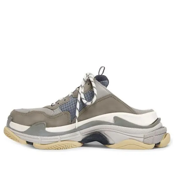 Balenciaga Triple S Mules - Grey/white/blue