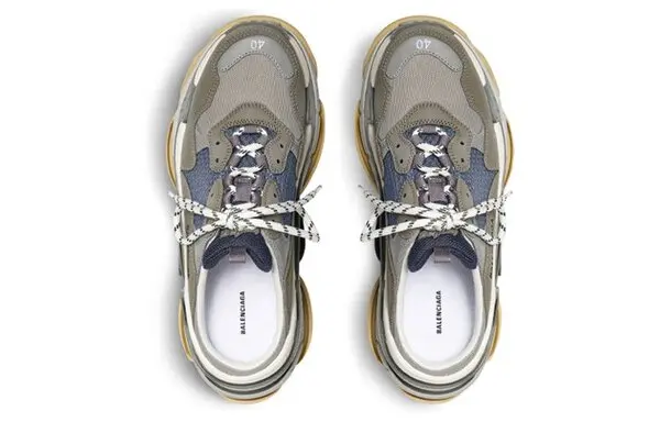 Balenciaga Triple S Mules - Grey/white/blue