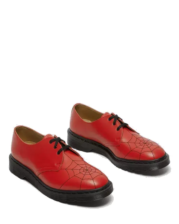 Dr. Martens X Supreme Spiderweb 1461 Shoes - Red/black