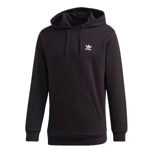 Adidas Originals Logo Print Relaxed Fit Hoodie - Black