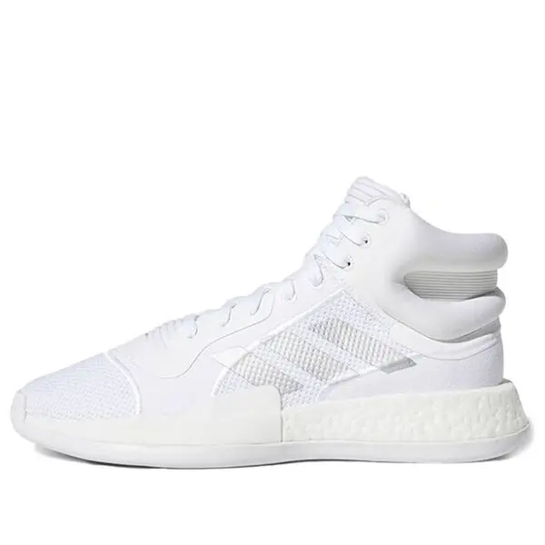 Adidas Marquee Boost Vintage Basketball High Tops - Silver/white