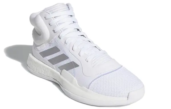 Adidas Marquee Boost Vintage Basketball High Tops - Silver/white