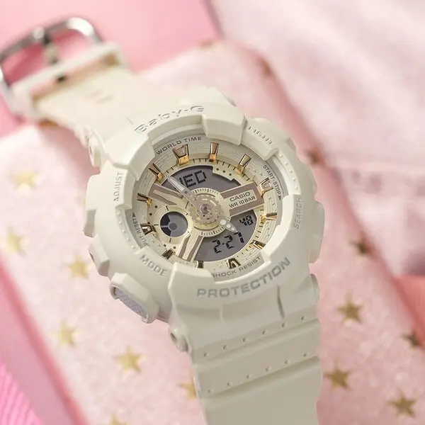 Casio Baby-g Ba-110ga-7a2prd Shock Resistant Watch - White