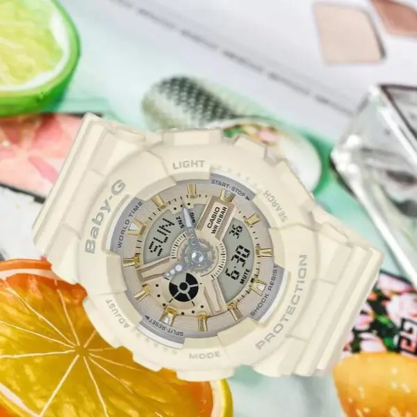 Casio Baby-g Ba-110ga-7a2prd Shock Resistant Watch - White