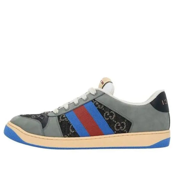 Gucci Gg Screener Sneakers - Grey/blue/brown