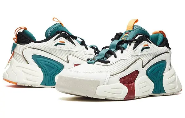 FILA Swarm Low Swirl Sneakers Red/white/green