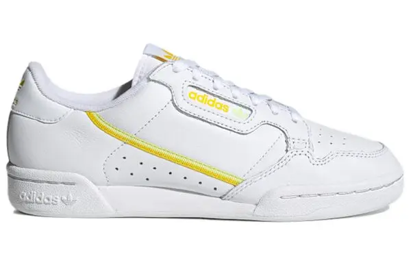 Adidas Continental 80 Sneakers - White/yellow