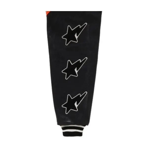 A BATHING APE Relaxed Fit Varsity Jacket - Orange