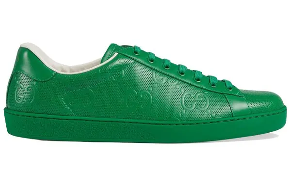 Gucci Ace Series Embossed Sneakers - Green