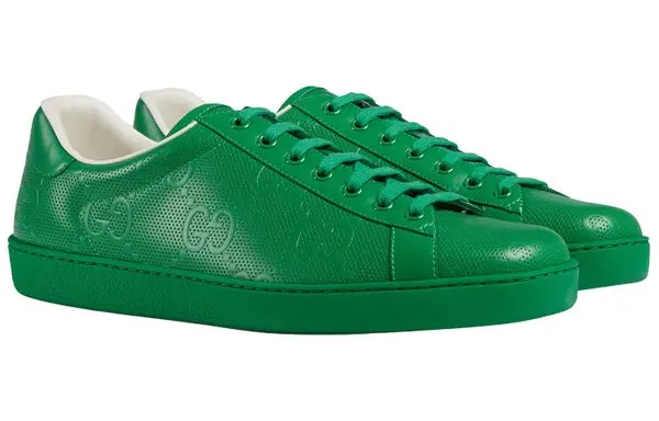 Gucci Ace Series Embossed Sneakers - Green
