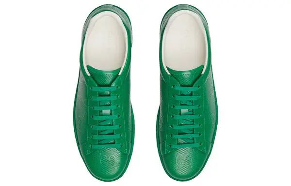 Gucci Ace Series Embossed Sneakers - Green