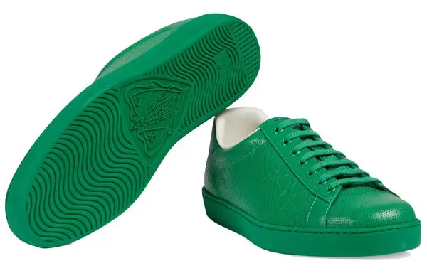 Gucci Ace Series Embossed Sneakers - Green
