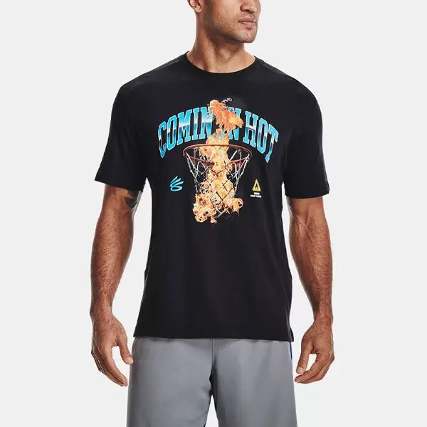 Under Armour Curry Cotton Printing Round Neck Short Sleeve