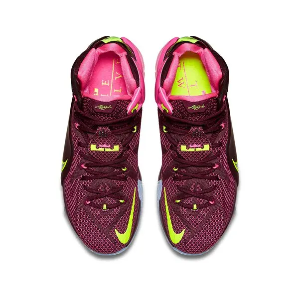 Nike Lebron "double Helix" High Top Athletic Sneakers - Purple