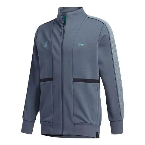 Adidas Cozy Sports Stand Collar Zip-up Jacket - Blue