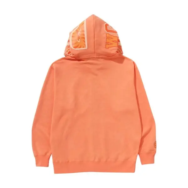 A BATHING APE One Point Ape Head Shark Relaxed Fit Full Zip Hoodie - Orange