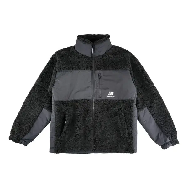 NEW BALANCE Fleece Zip-up Jacket - Black/grey