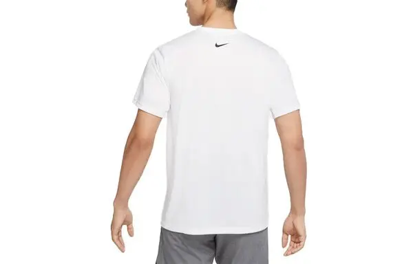 Nike Dri-fit Alphabet Printing Round Neck Pullover Short Sleeve White