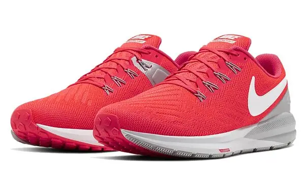 Nike Zoom Structure 22 Athletic Sneakers - Red/grey