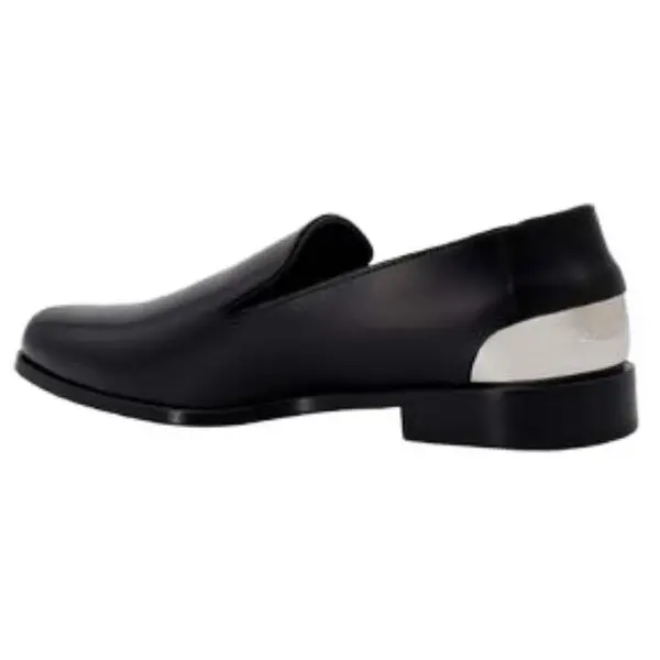 Alexander McQueen Leather Loafers With Metal Heel Detail