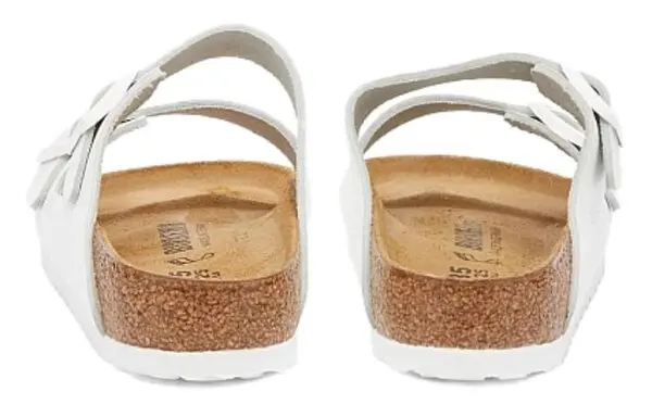 BIRKENSTOCK Arizona Natural Leather Sandals - White