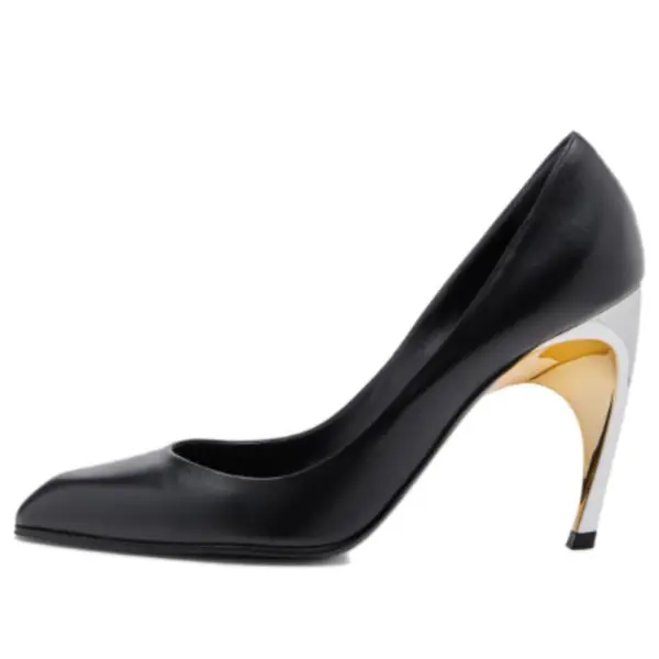 Alexander McQueen Sculptural Heel Pumps - Black/silver